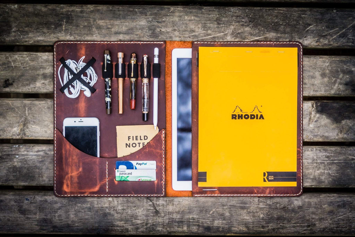 Handmade iPad Pro Leather Case - A4 Size Portfolio | Galen Leather