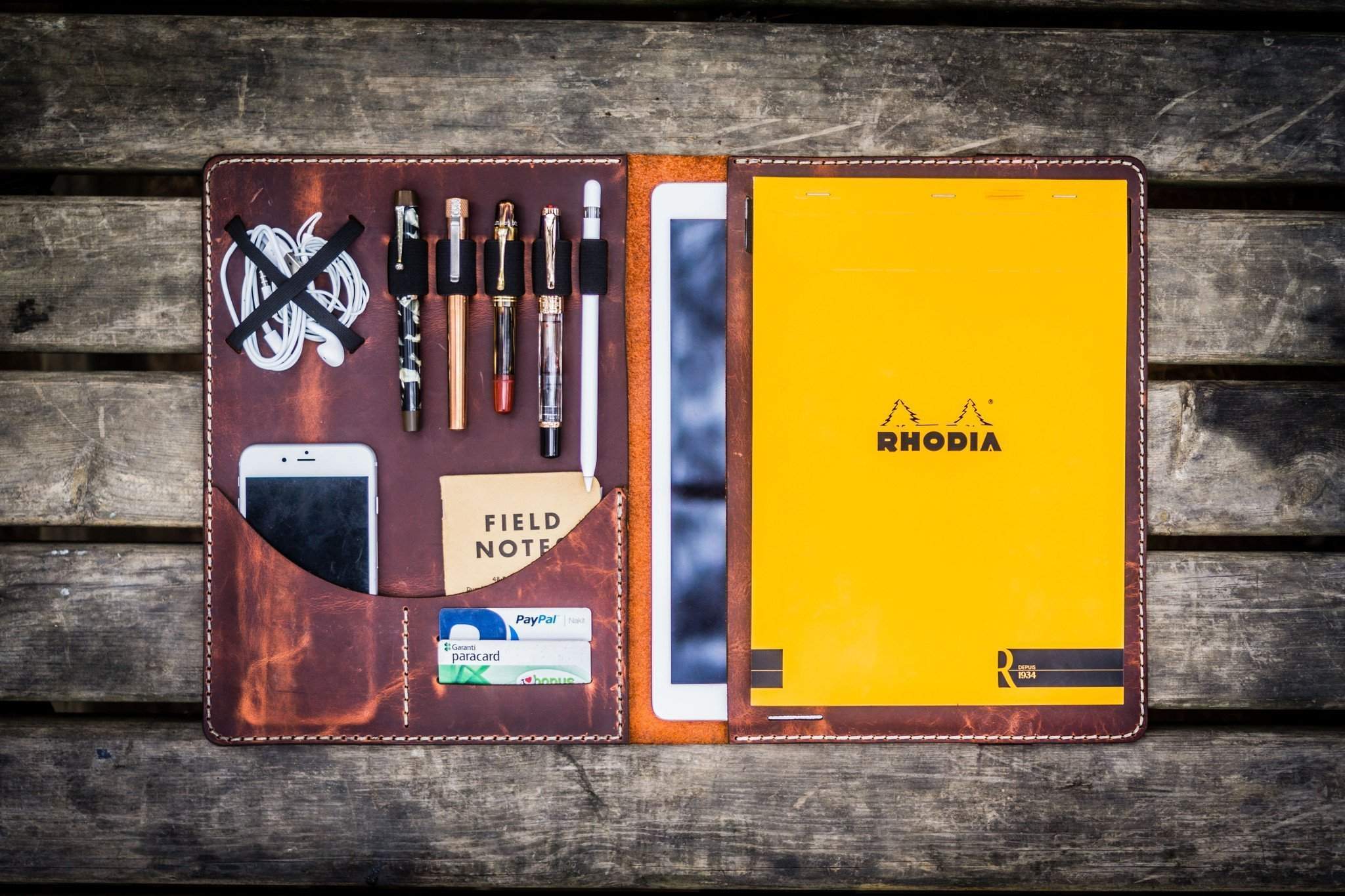 Custom Leather Padfolio w/ Monogramming - Galen Leather