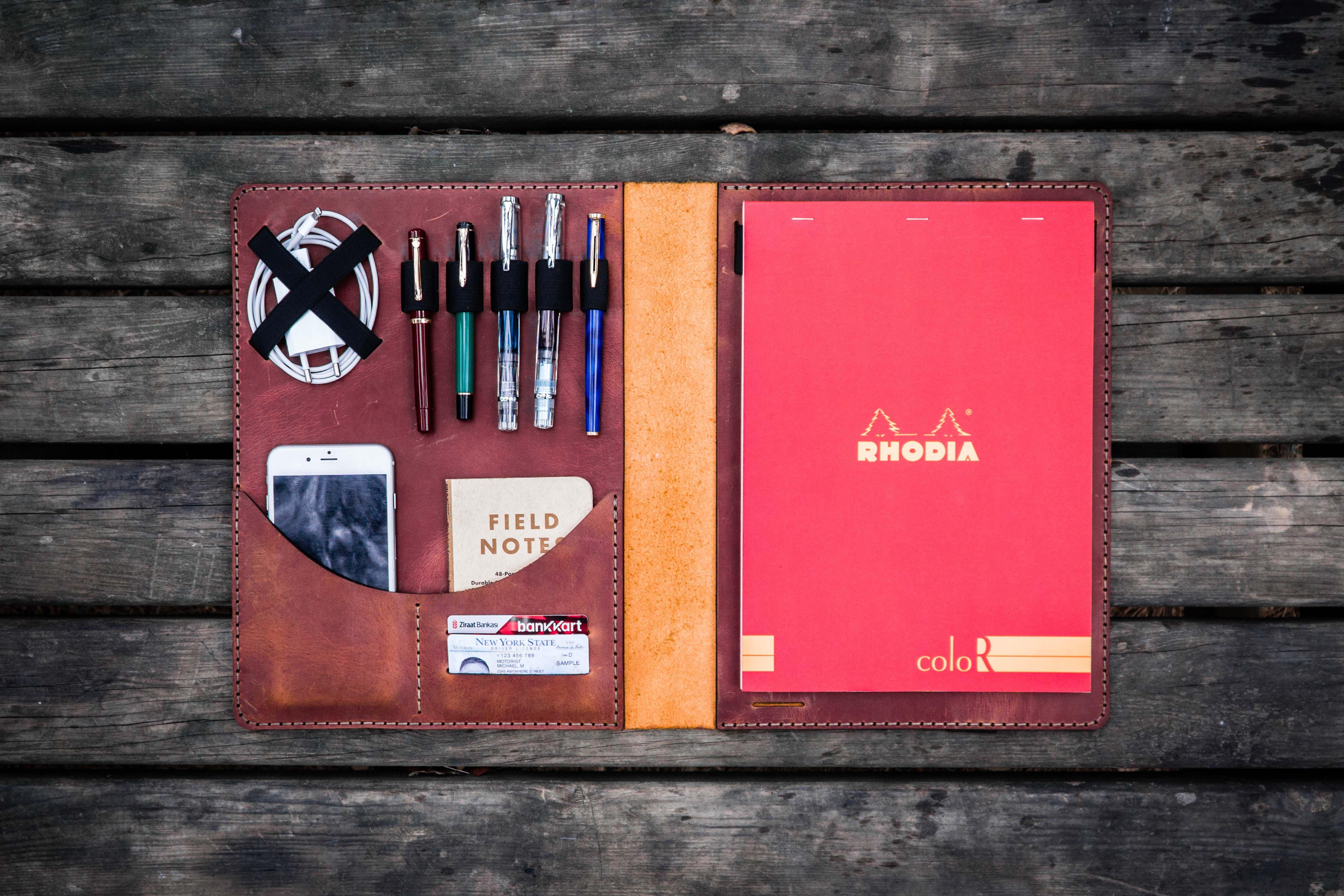 Custom Leather Padfolio w/ Monogramming - Galen Leather