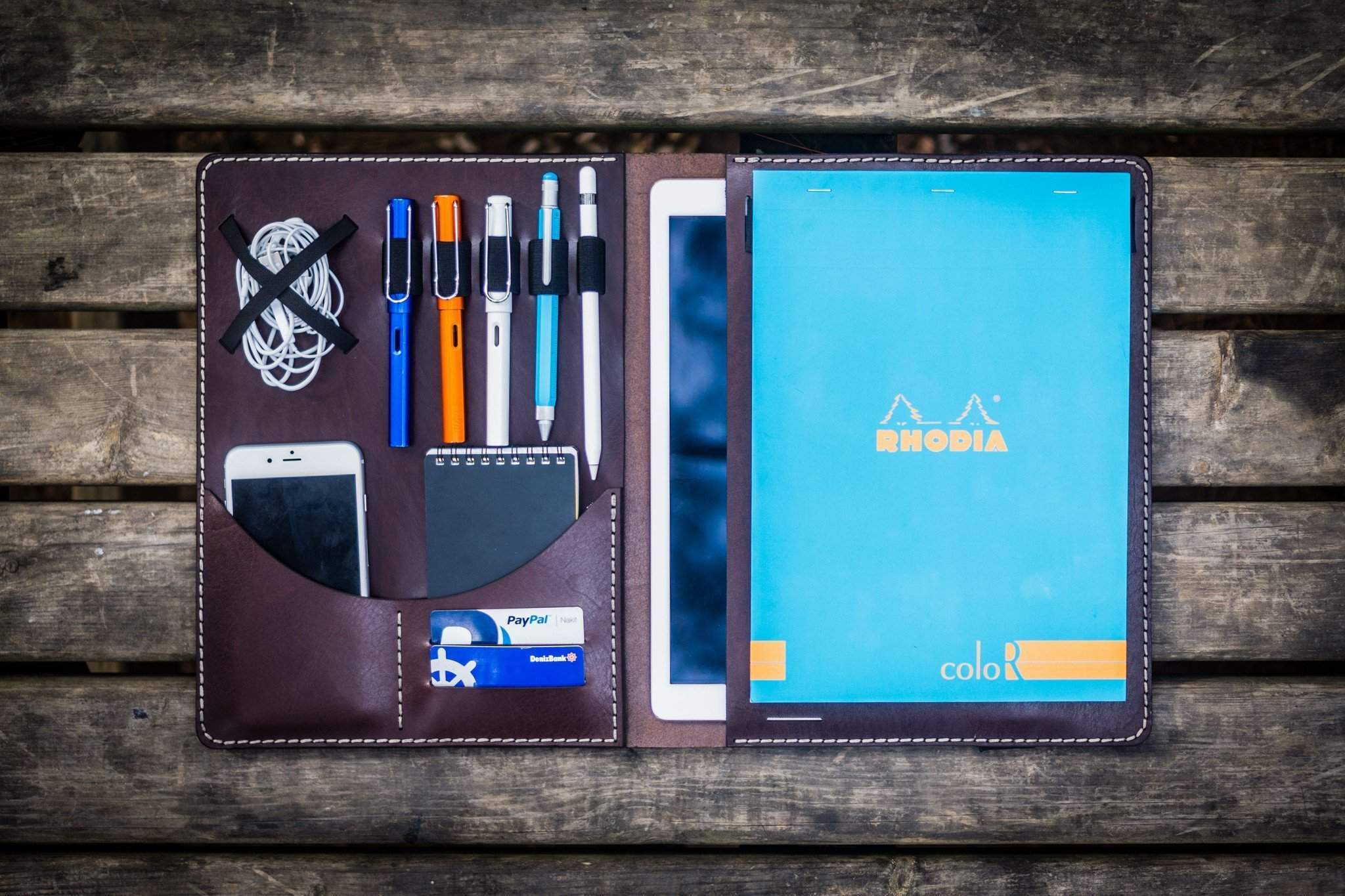 Custom Leather Padfolio w/ Monogramming - Galen Leather