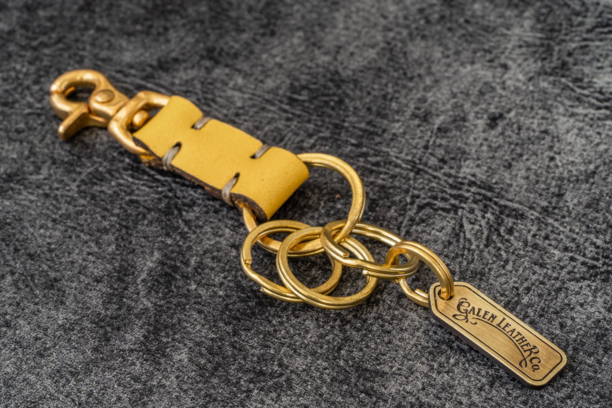 Handmade & Handstitched Leather Key Ring - New York | Galen Leather