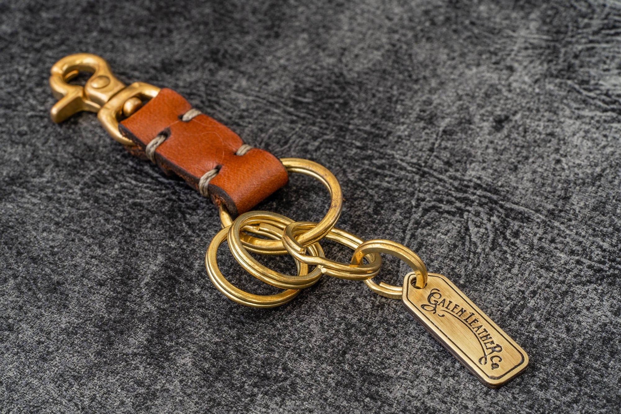 Handmade & Handstitched Leather Key Ring - New York | Galen Leather