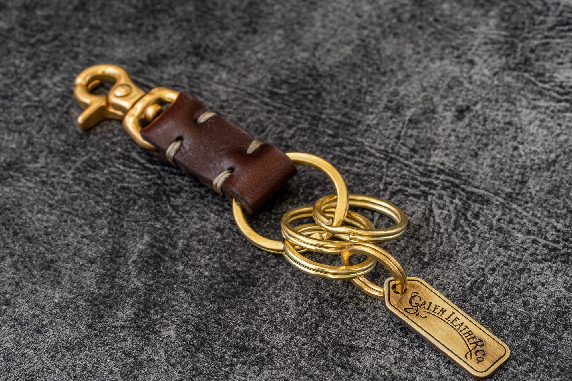 Handmade & Handstitched Leather Key Ring - New York | Galen Leather