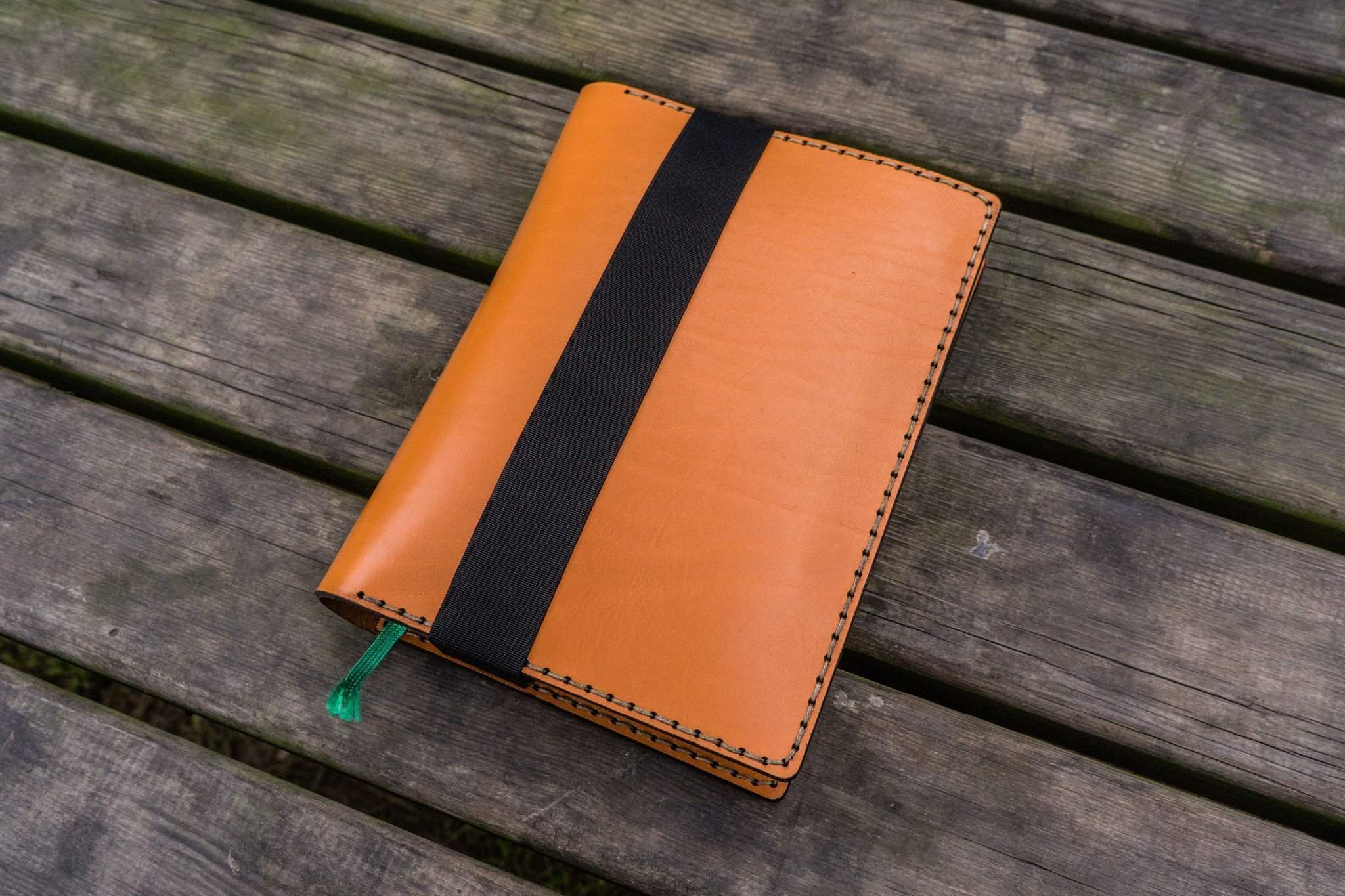 Leather Leuchtturm1917 A5 Notebook Cover - Orange - Galen Leather