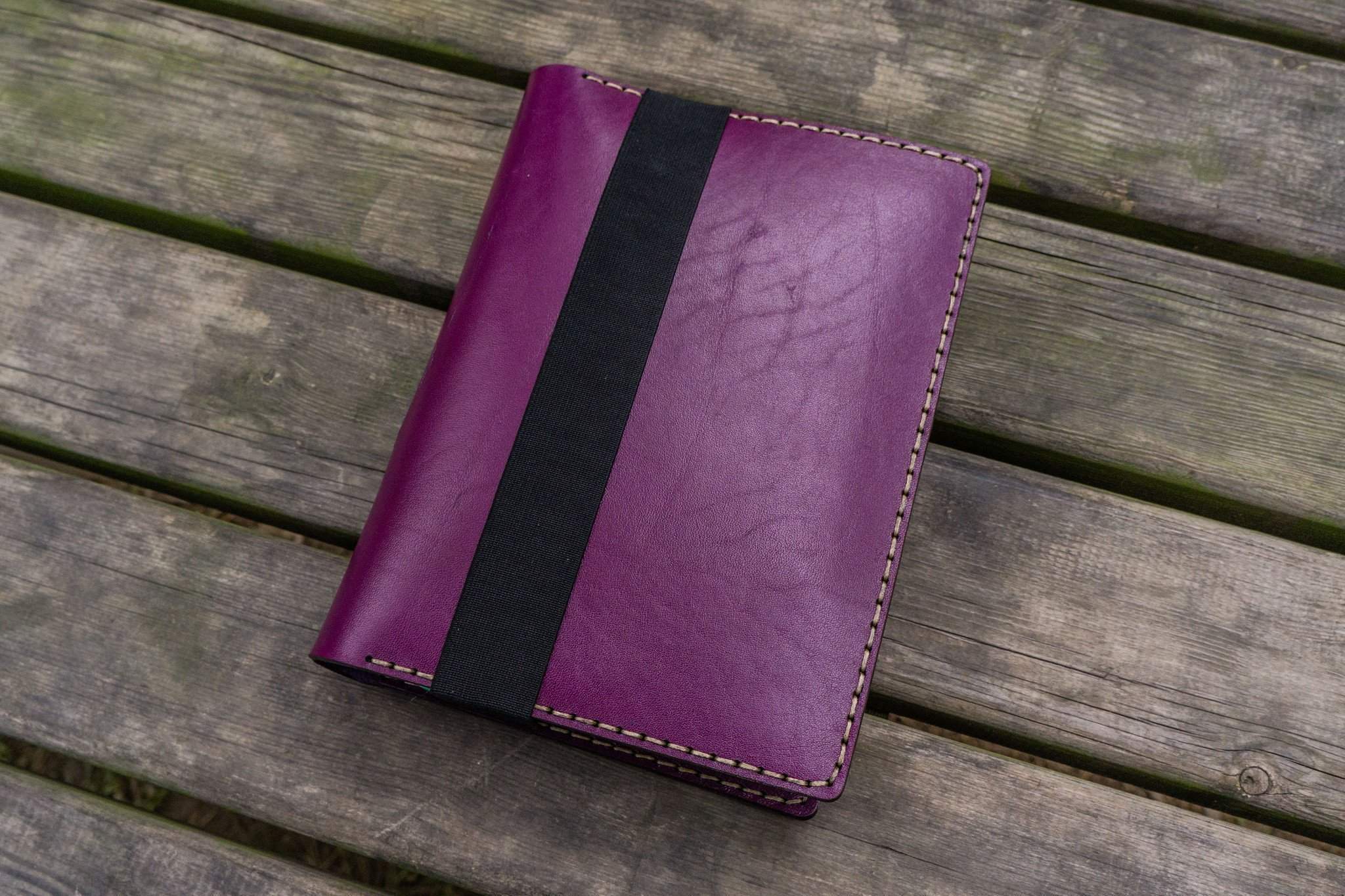 Leather Leuchtturm1917 A5 Notebook Cover - Purple - Galen Leather