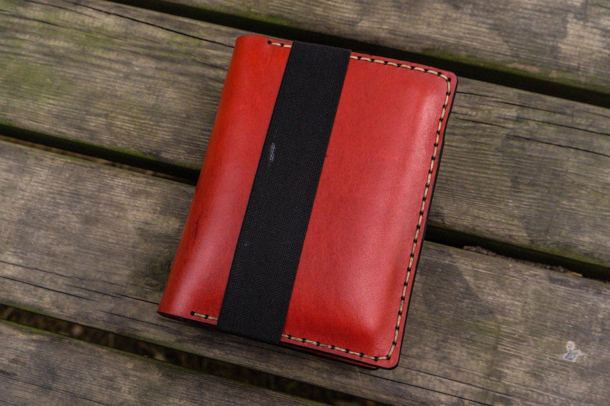 Leather Leuchtturm1917 A6 Notebook Cover - Red - Galen Leather