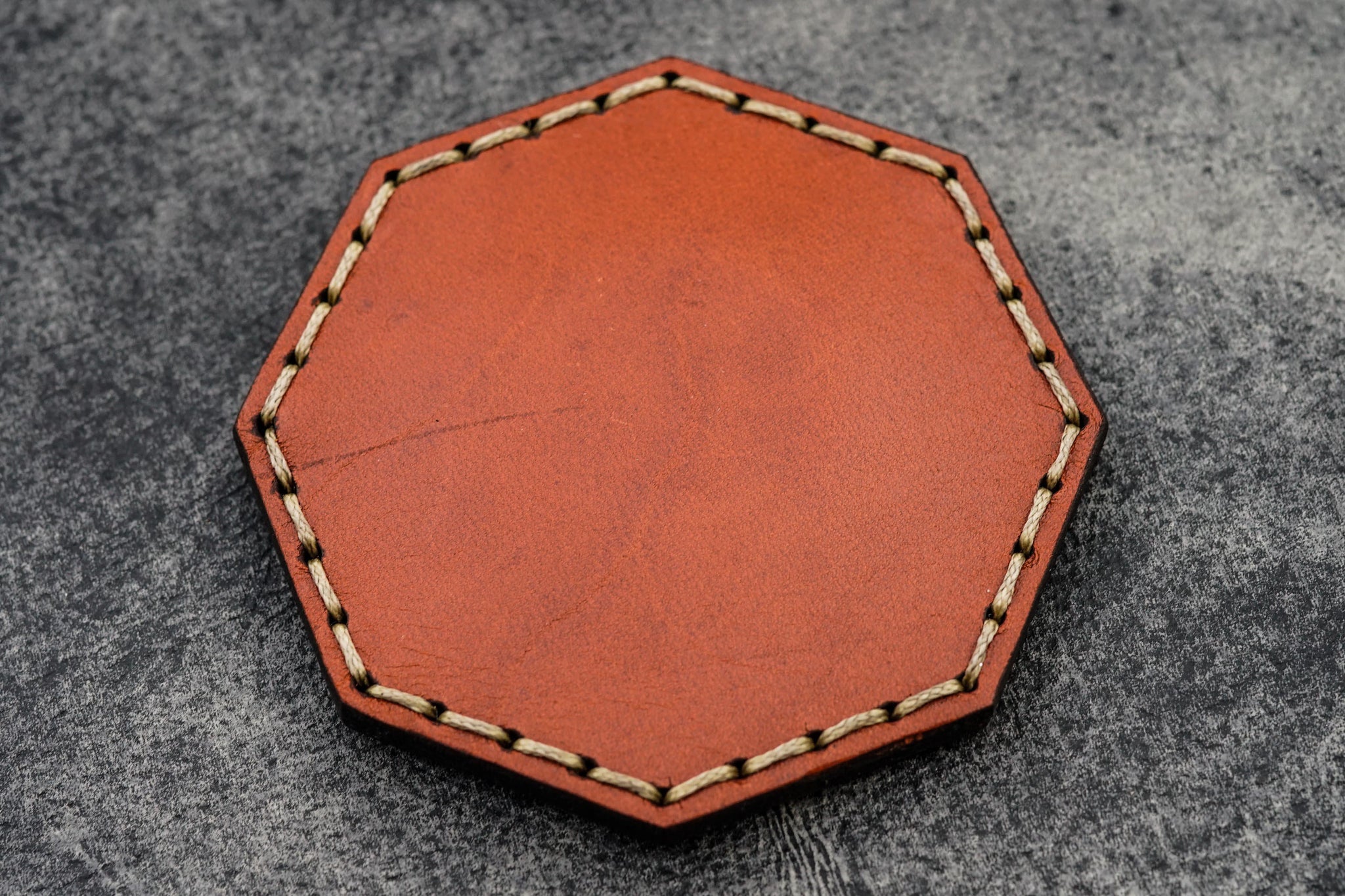 Handmade Leather Magnetic Tidy Octagon Fridge Magnet - Galen Leather