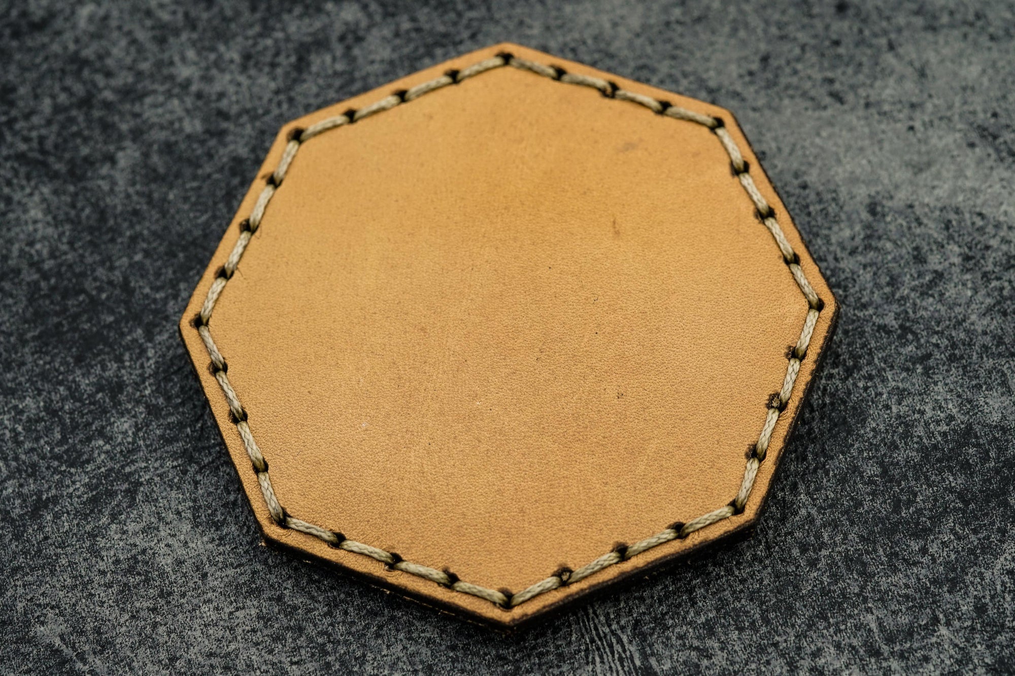 Handmade Leather Magnetic Tidy Octagon Fridge Magnet - Galen Leather