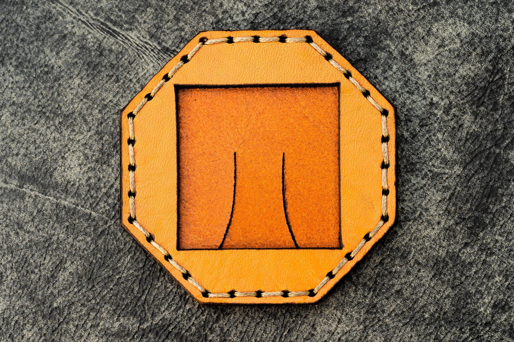 Handmade Leather Photo Frame Octagon - Galen Leather