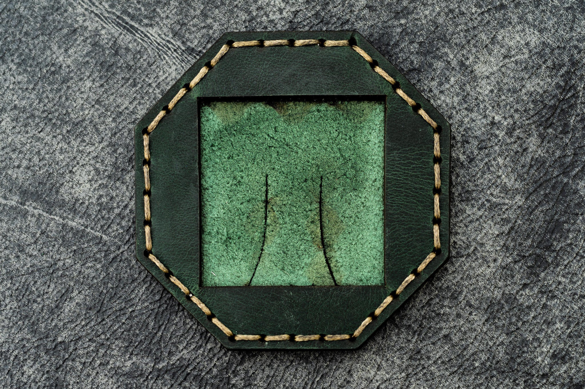 Handmade Leather Photo Frame Octagon - Galen Leather