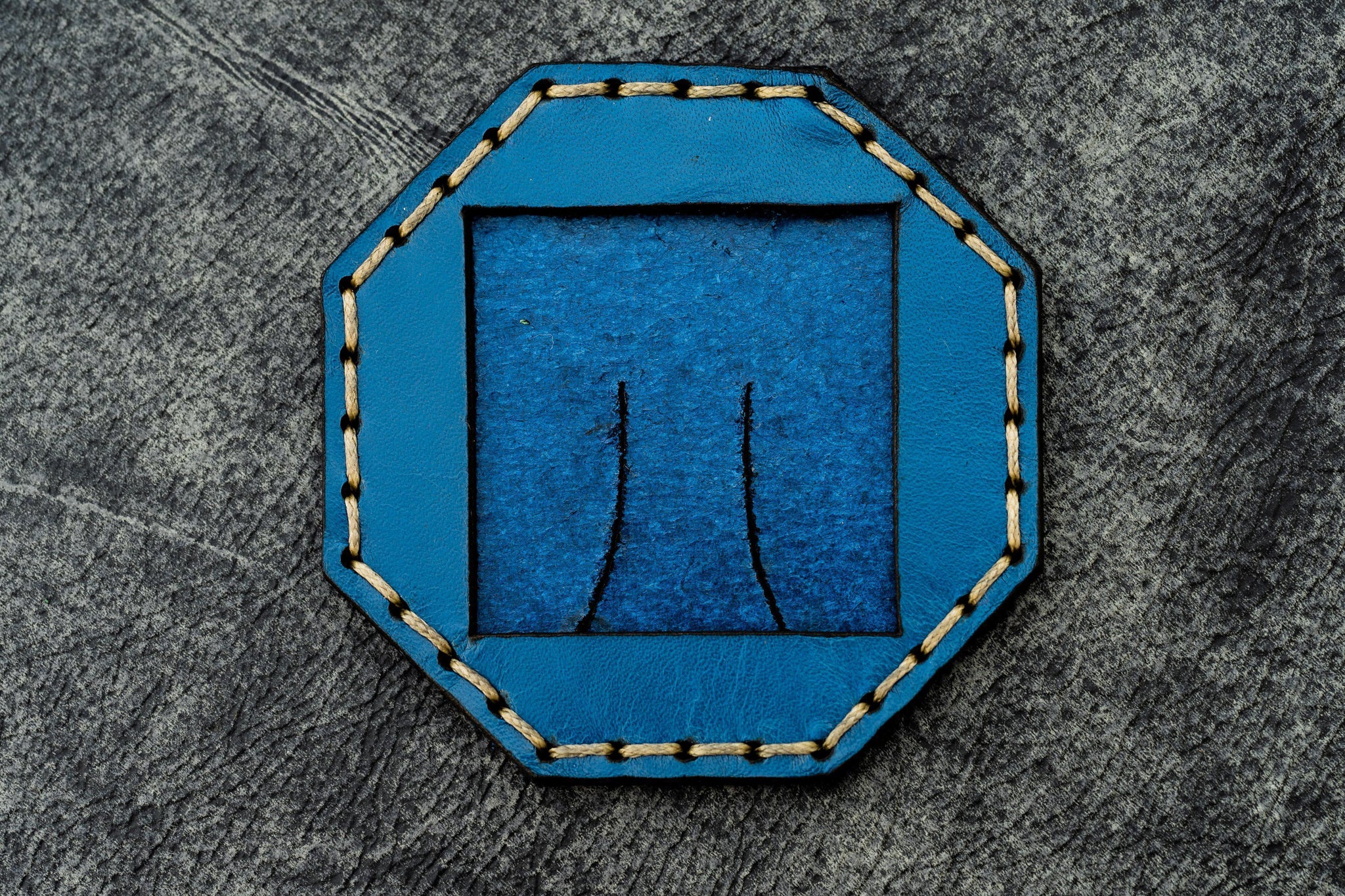 Handmade Leather Photo Frame Octagon - Galen Leather