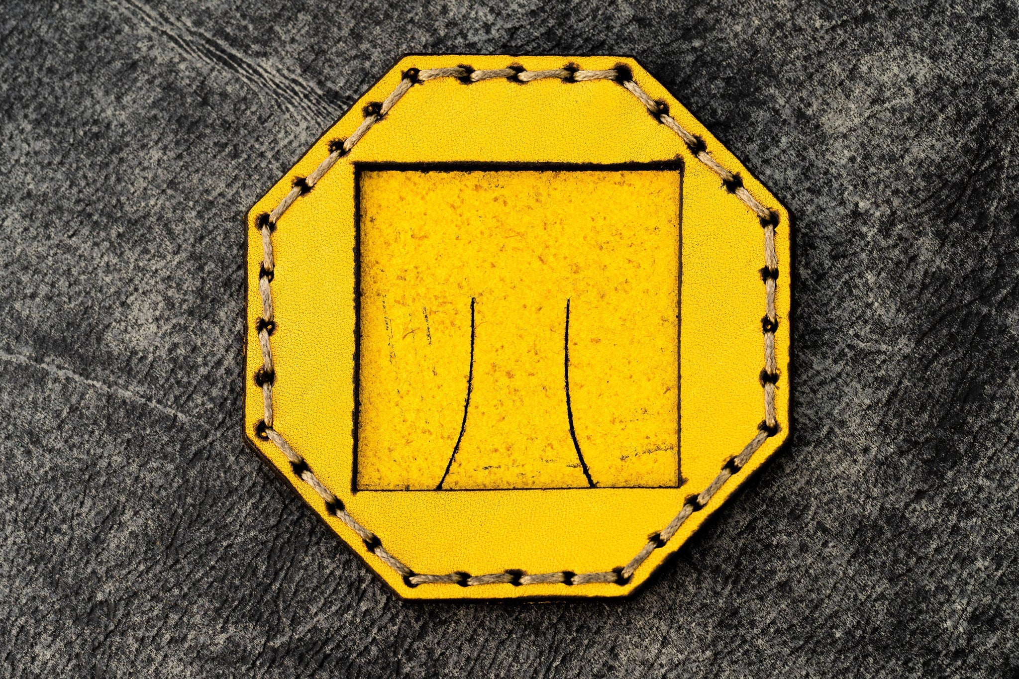 Handmade Leather Photo Frame Octagon - Galen Leather