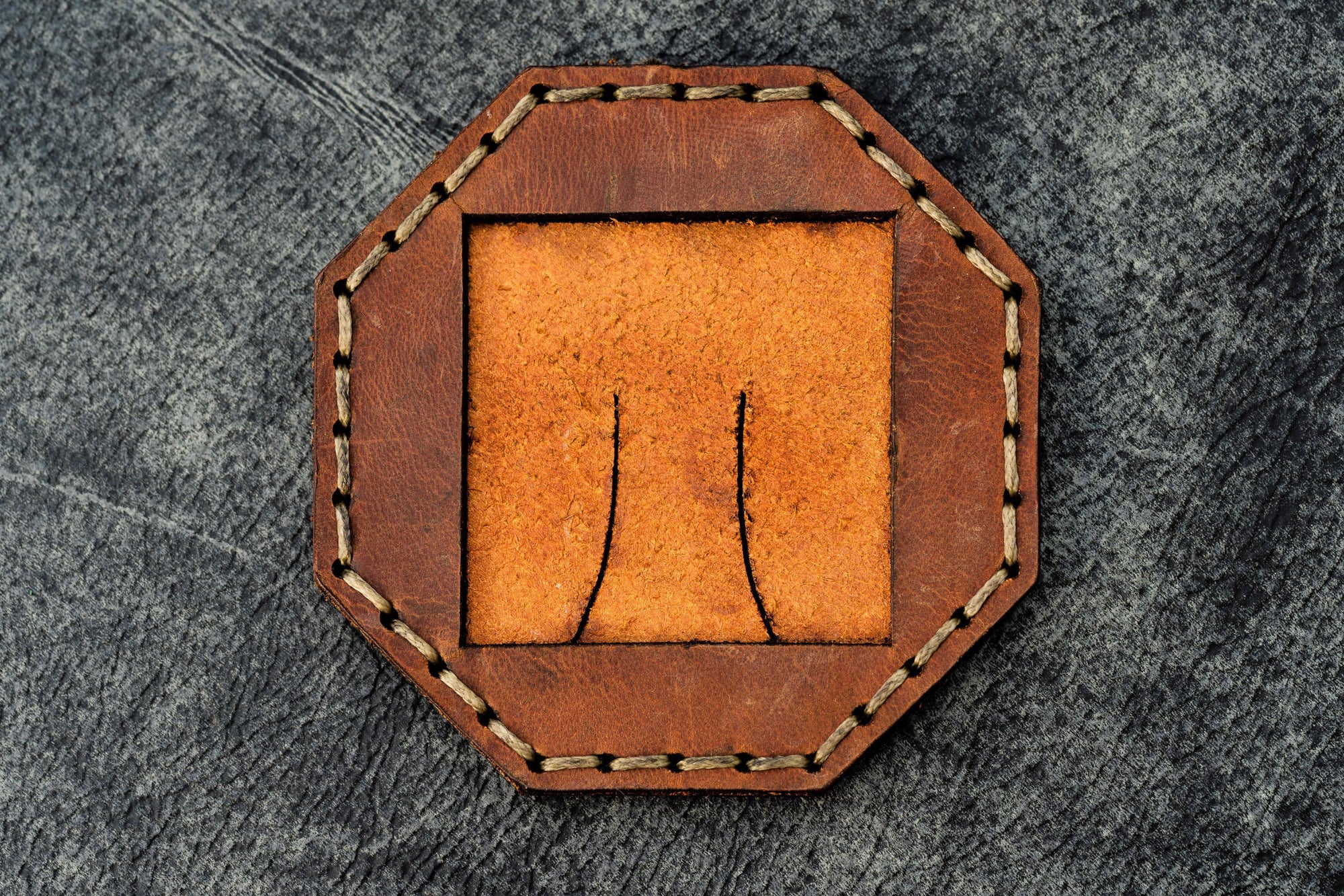 Handmade Leather Photo Frame Octagon - Galen Leather