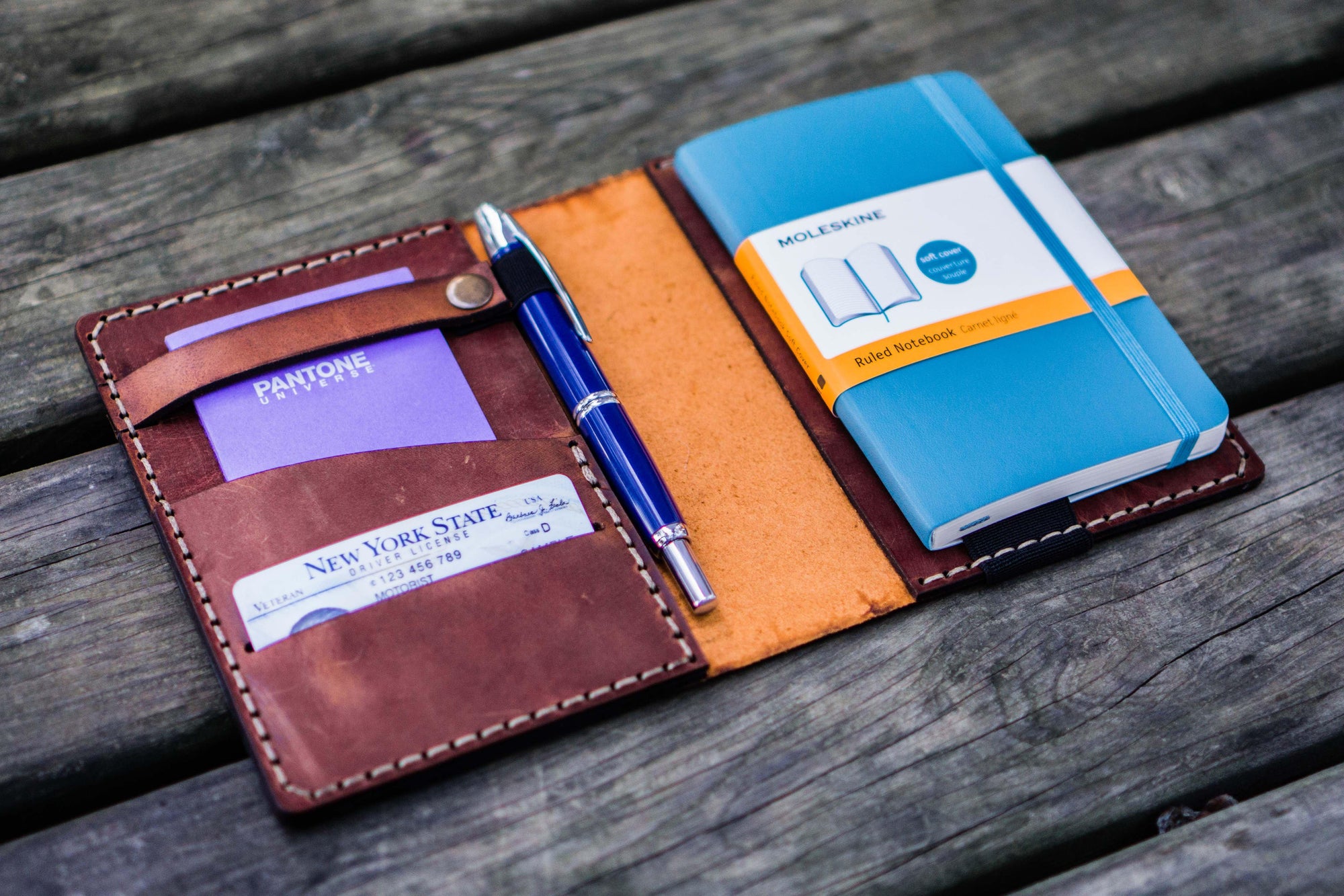 Leather Rhodia A6 Notebook Cover - Crazy Horse Tan - Galen Leather