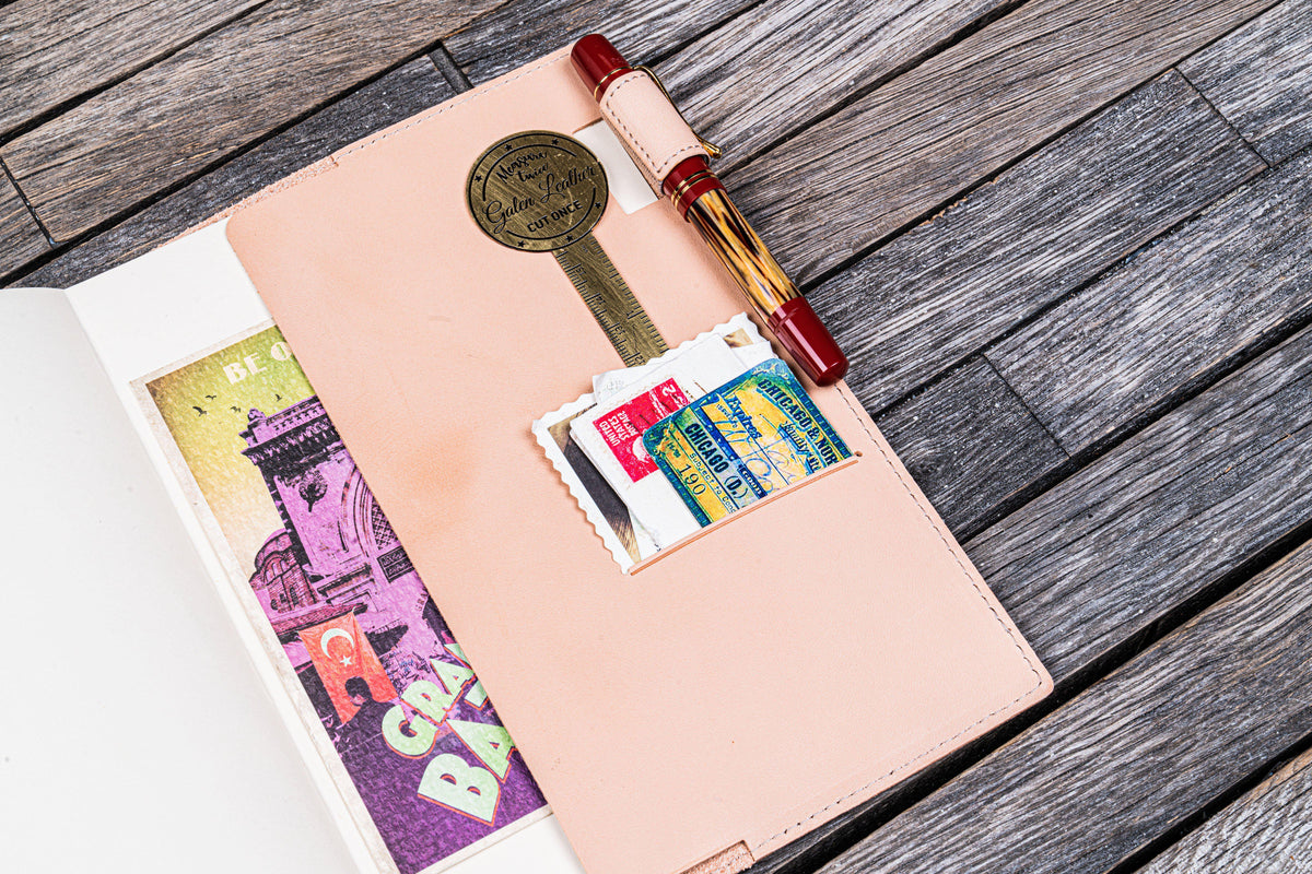 Leather Slim A5 Notebook / Planner Cover - Undyed | Galen Leather