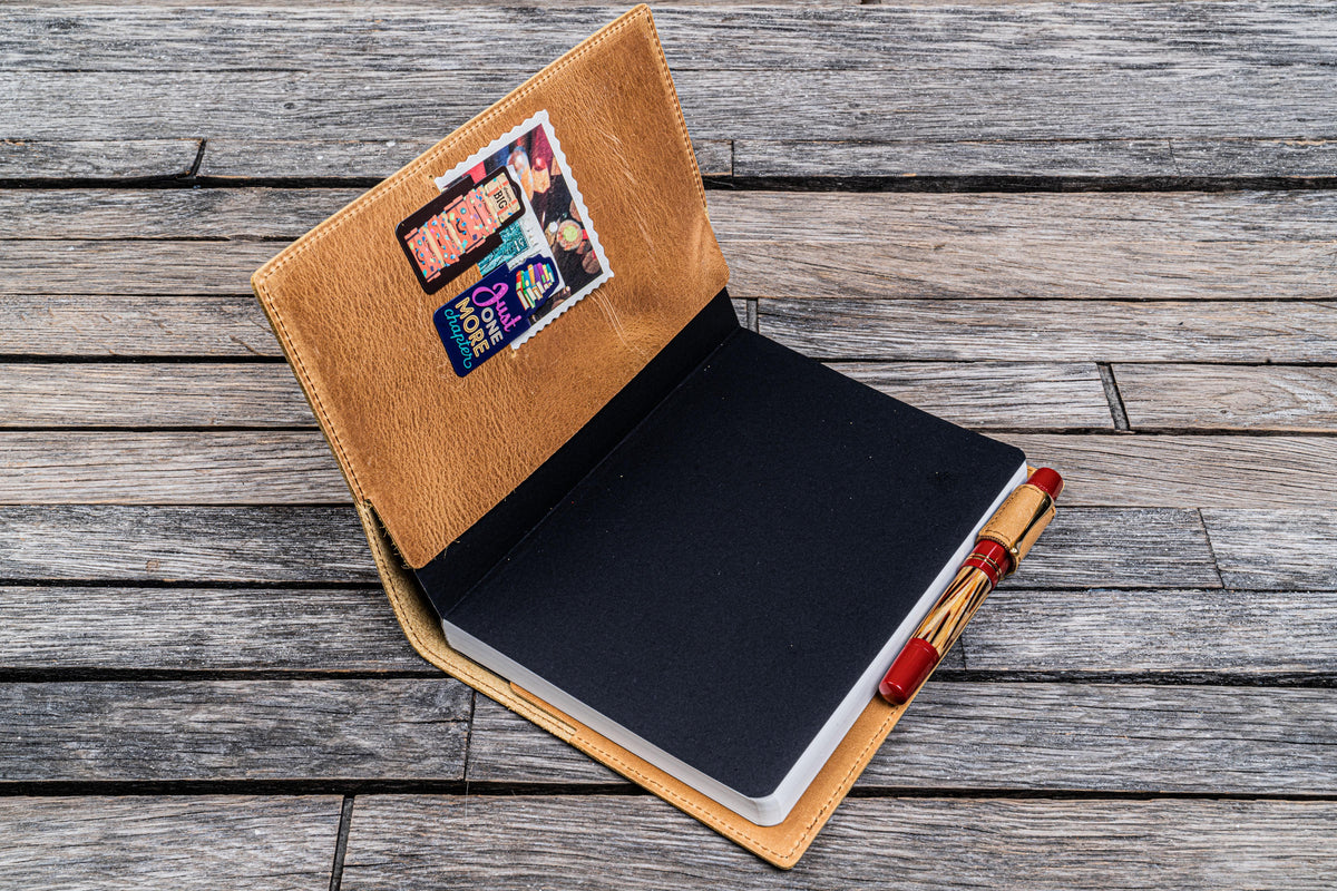 Tan Leather Slim B6 Notebook / Planner Cover - Galen Leather