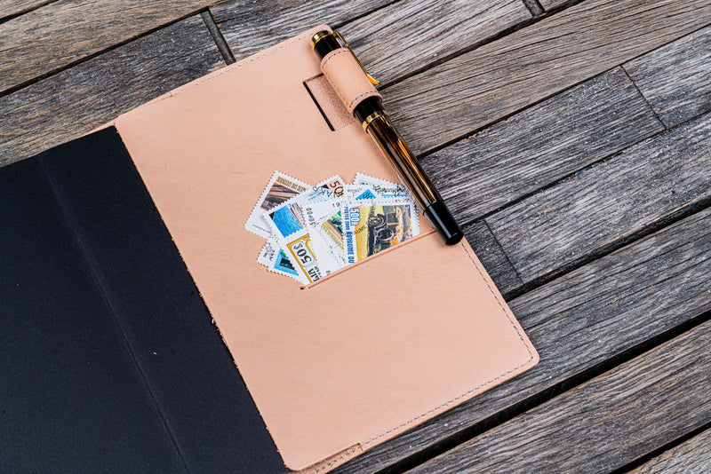 Undyed Leather Slim B6 Notebook / Planner Cover - Galen Leather