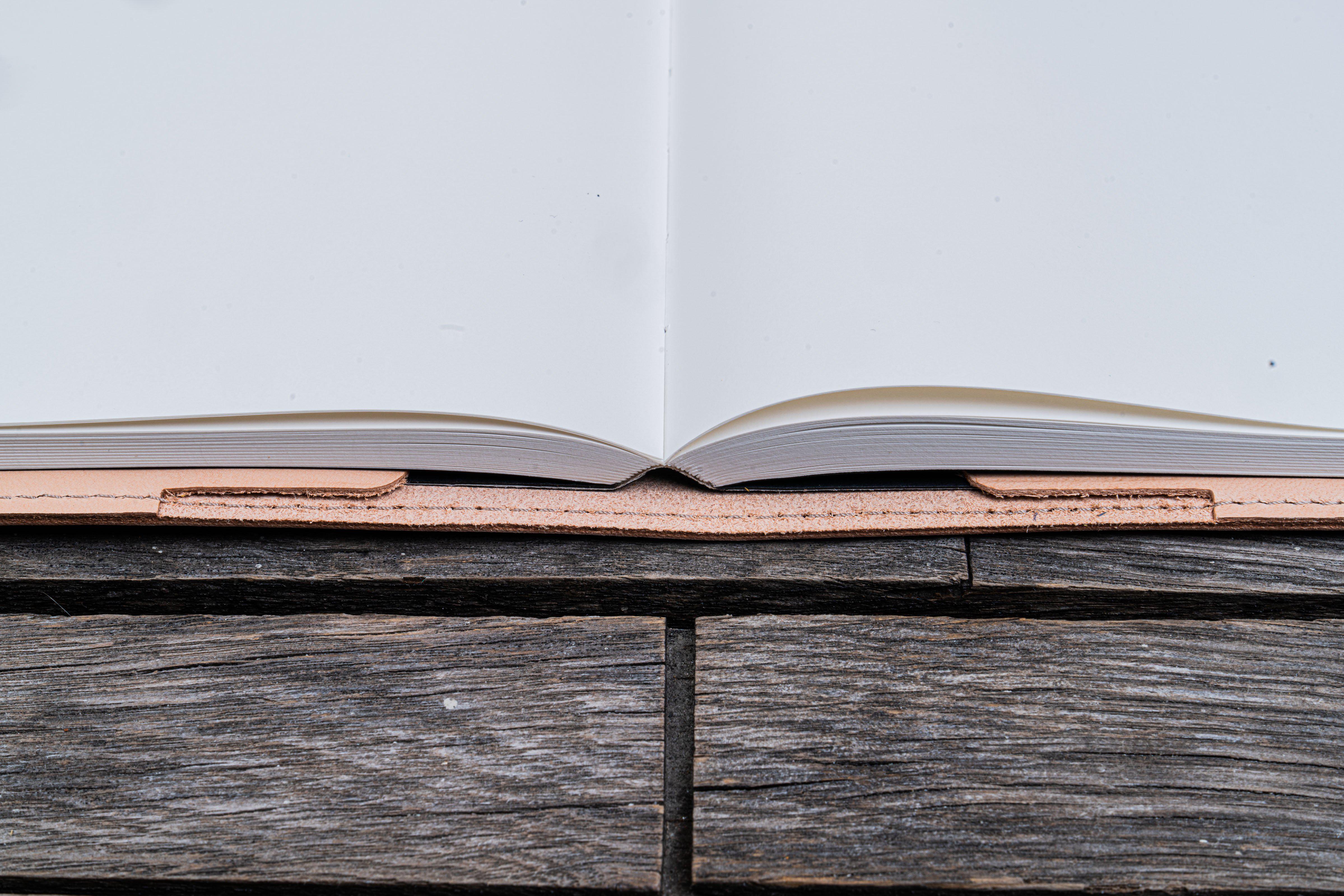 Undyed Leather Slim B6 Notebook / Planner Cover - Galen Leather