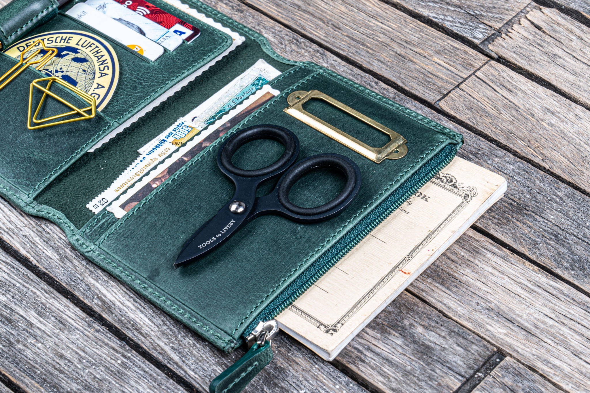 Handmade Leather Wallet Insert - Regular Size - Crazy Horse Brown ...