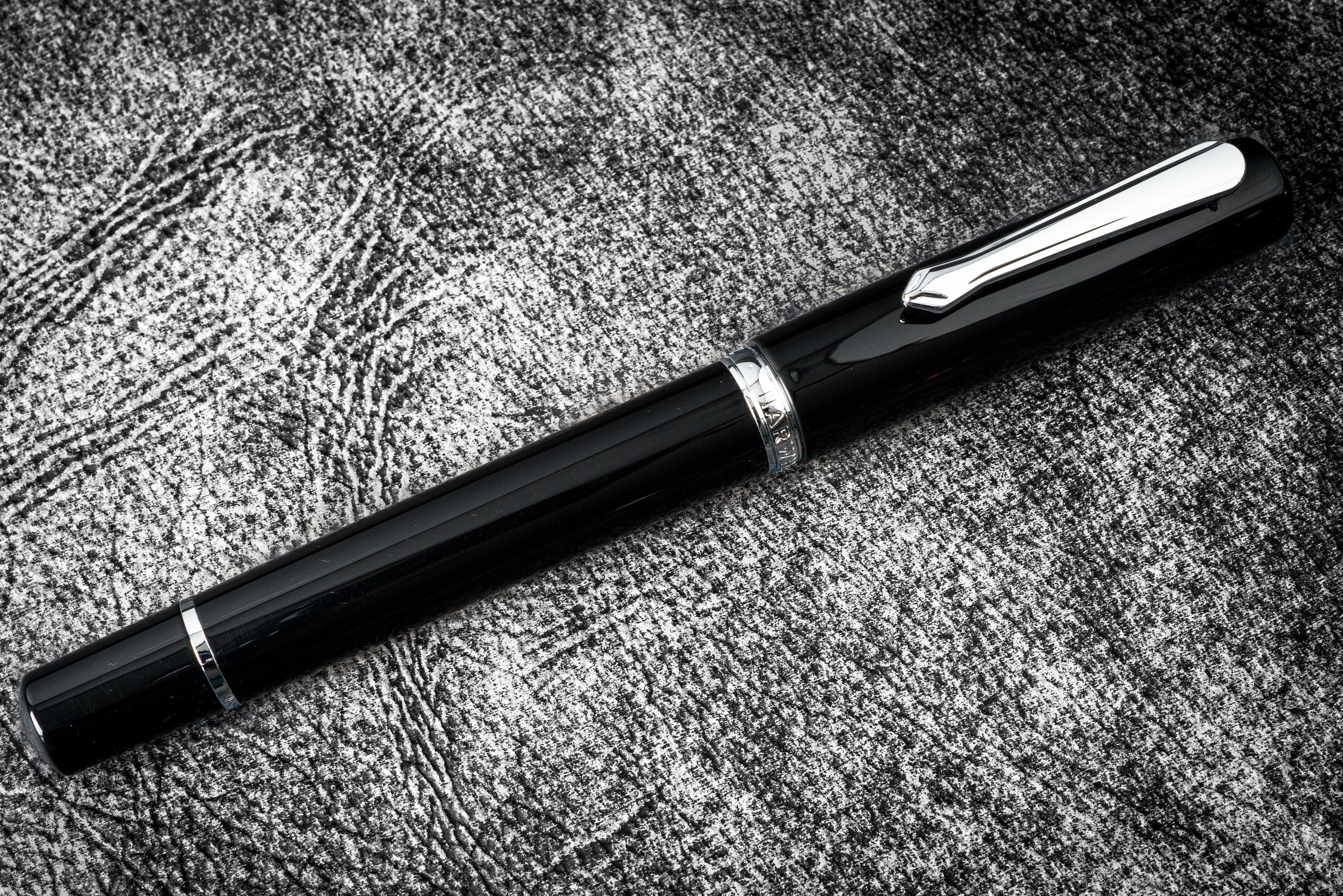 Narwhal Demonstrator Fountain Pen + Leather Pen Sleeve | Galen Leather