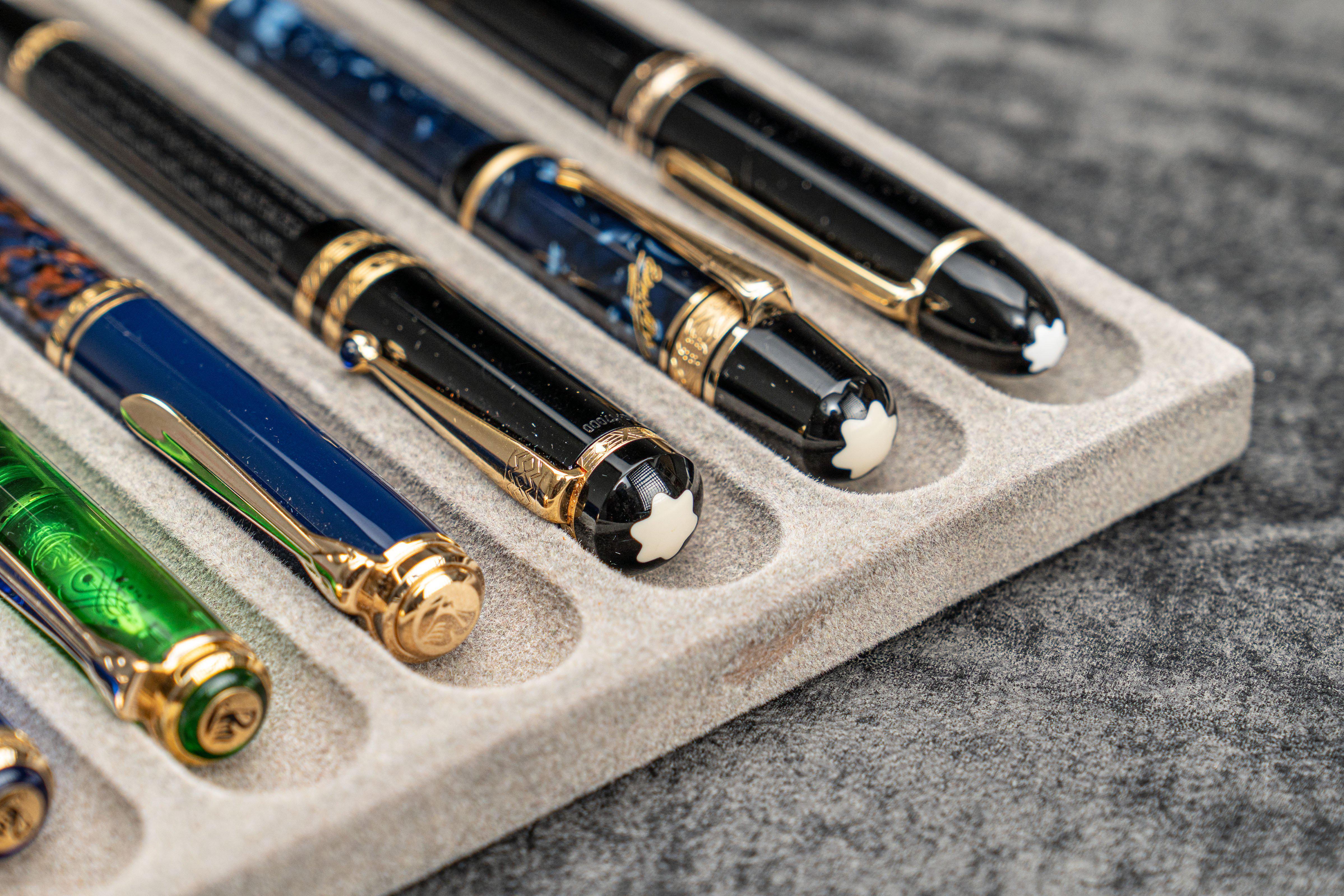 Stack & Store Wood Pen Tray - Holds 11 Pens | Galen Leather