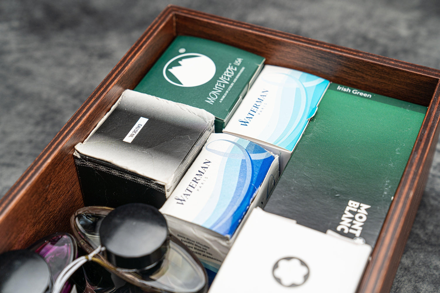 Stack & Store Wood Ink Storage Container Box | Galen Leather