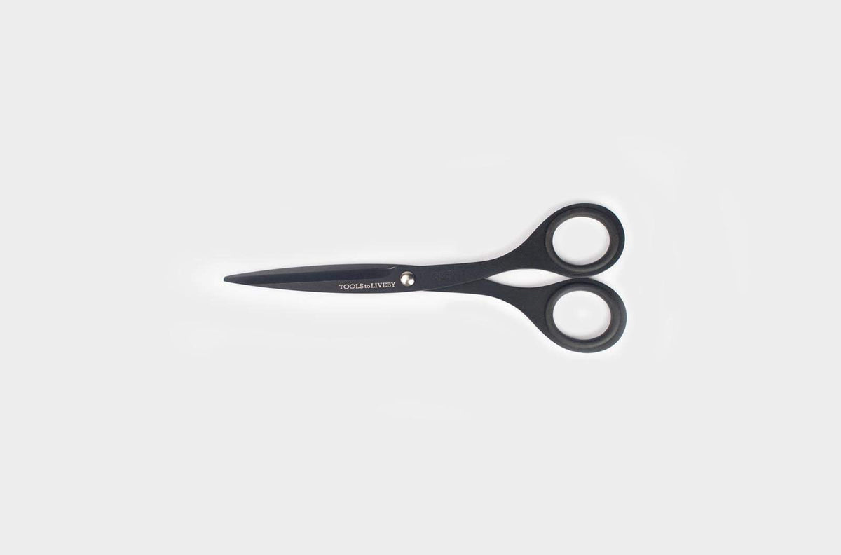 Black Scissors 6.5" - Japanese Stainless Steel - Galen Leather