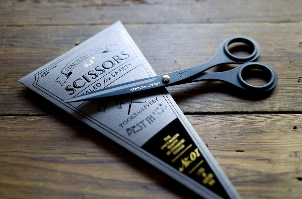 Black Scissors 6.5" - Japanese Stainless Steel - Galen Leather