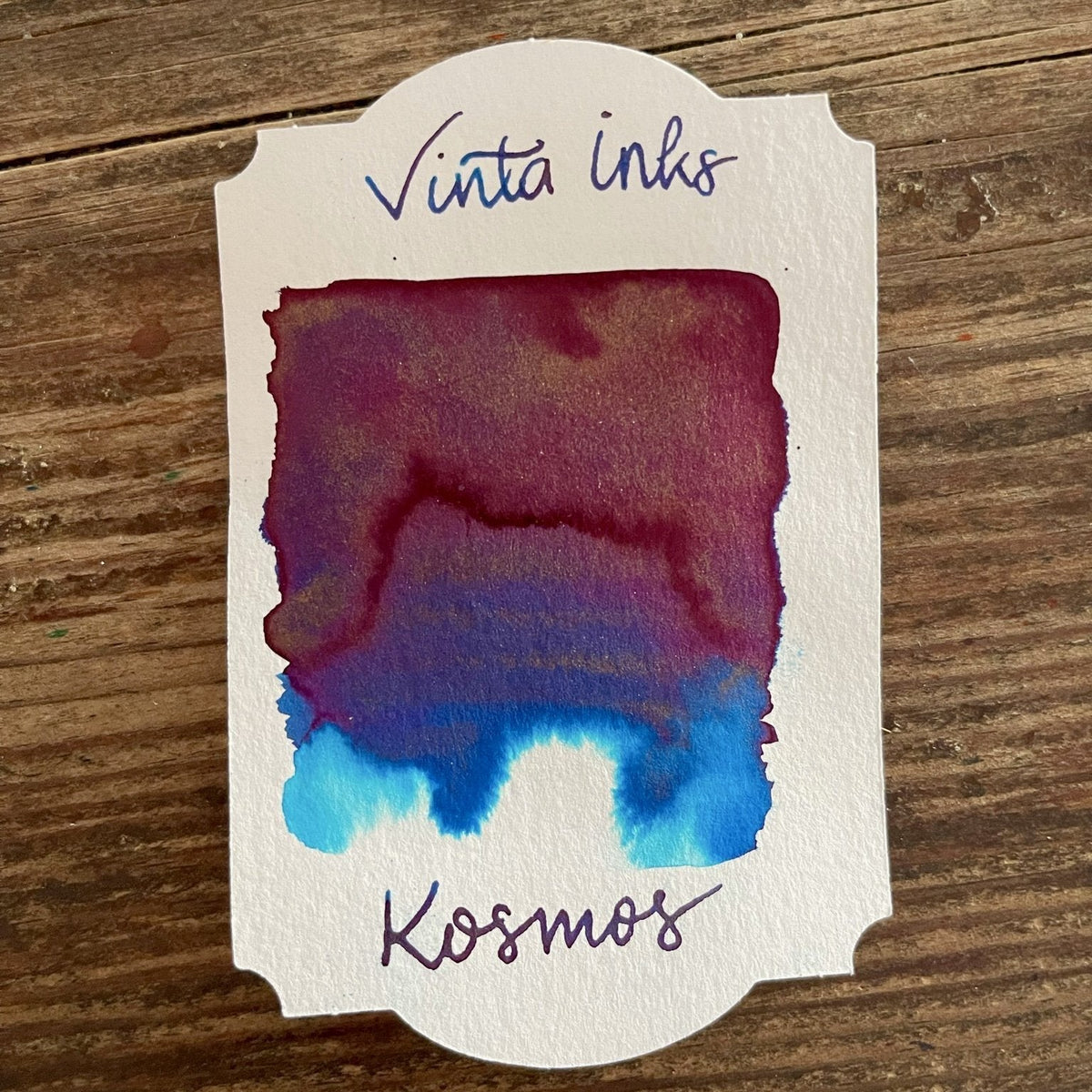 Vinta Cosmic Blue Shimmer Kosmos 1955 Ink - Galen Leather