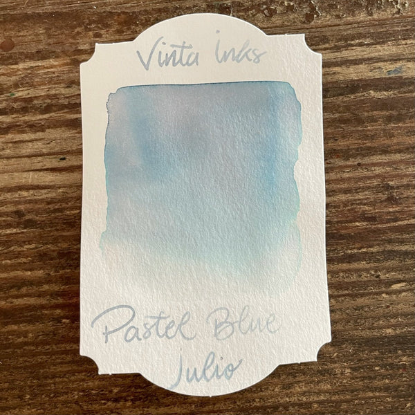 Vinta Pastel Blue Shimmer Julio 1991 Shimmer Ink - Galen Leather