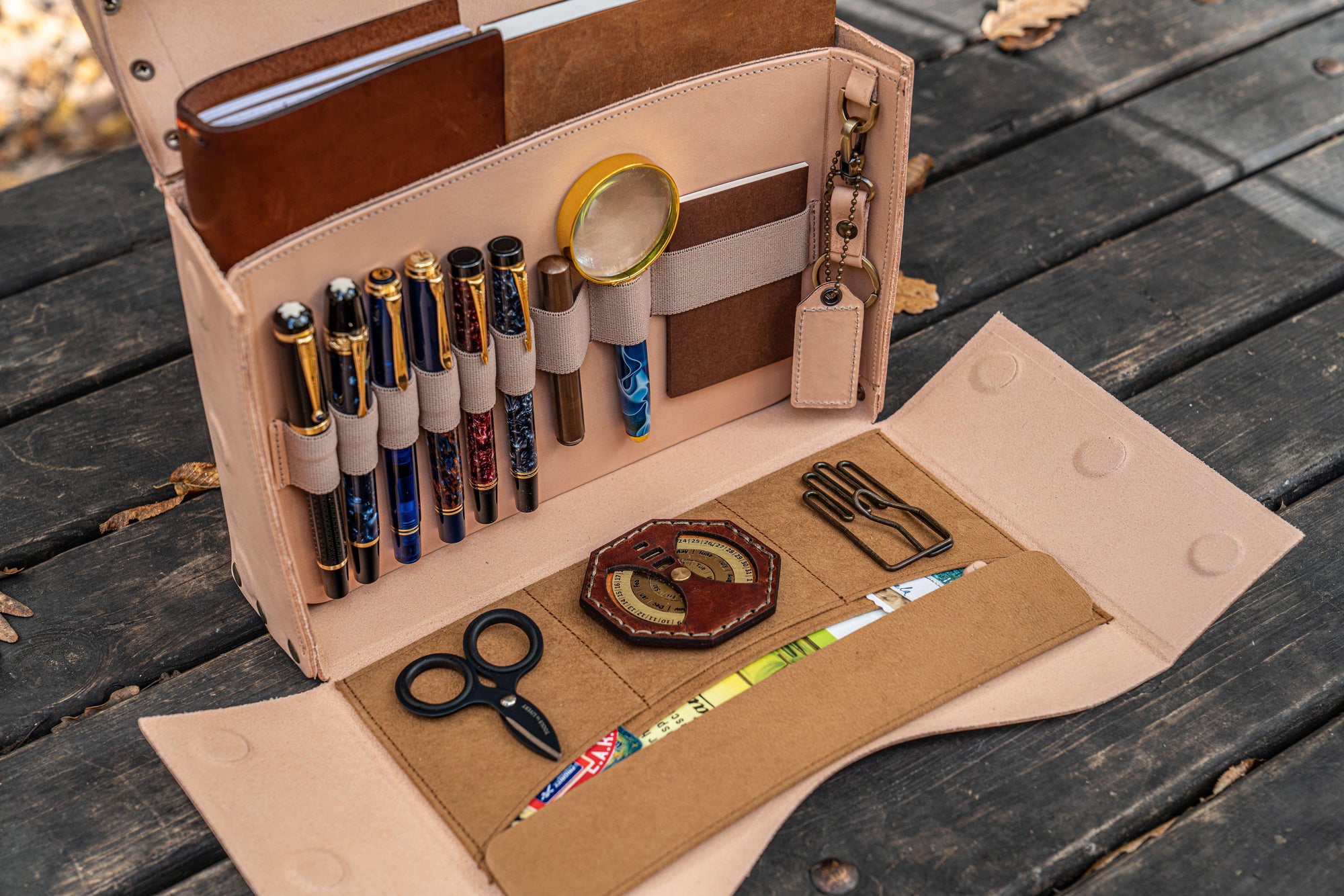Leather Writer's Medic Bag - Undyed Leather | Galen Leather